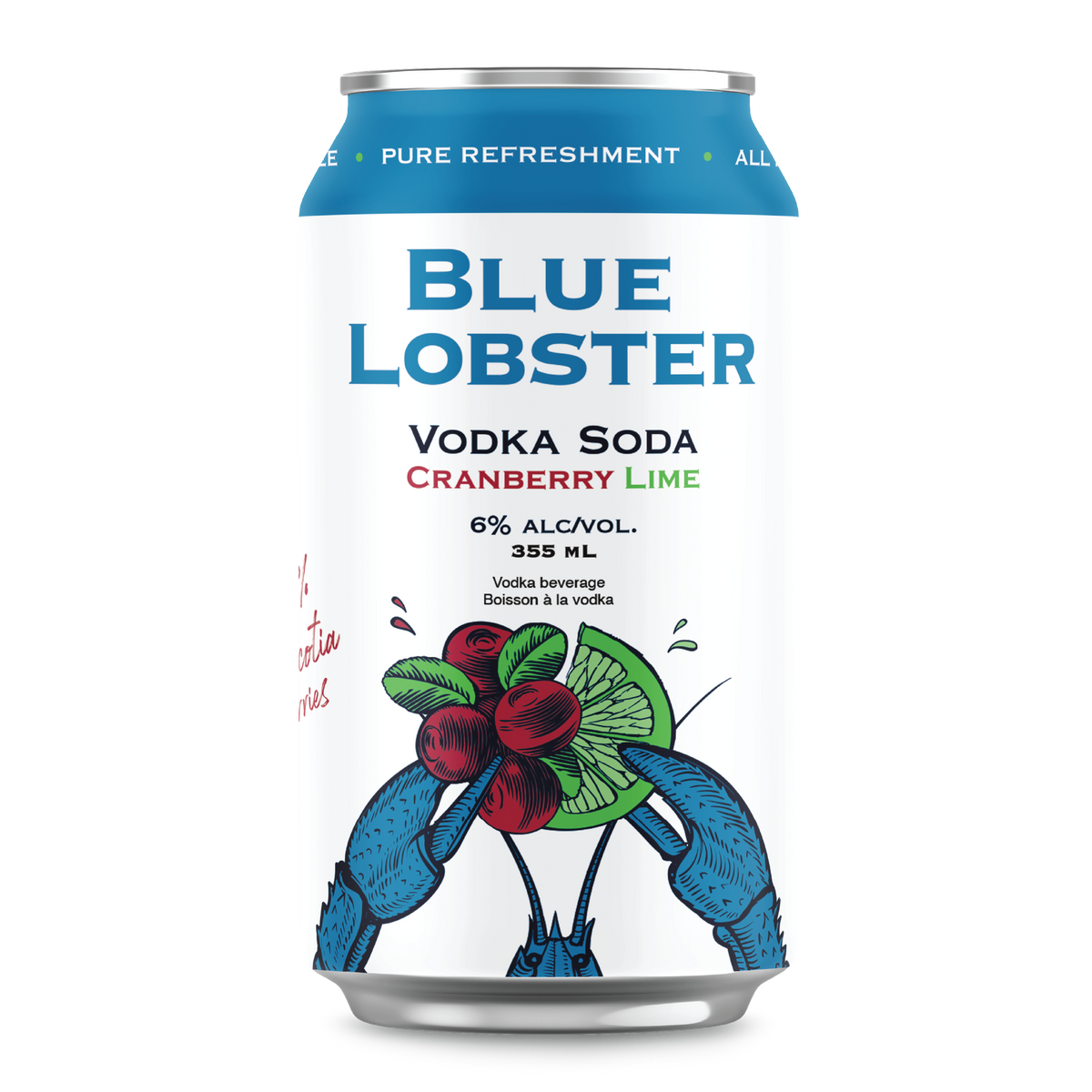 Blue Lobster Vodka Soda Cranberry Lime – Nova Scotia Spirit Co.